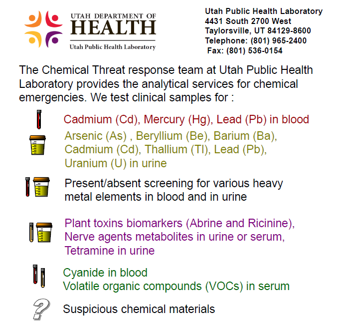 Chemical Threats Response | Utah Public Health Laboratory